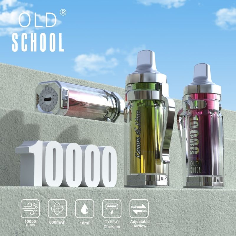 Type-C Charging OLD SCHOOL Vape KP10000 10000 Puffs 18ml E-Juice 600mAh ...