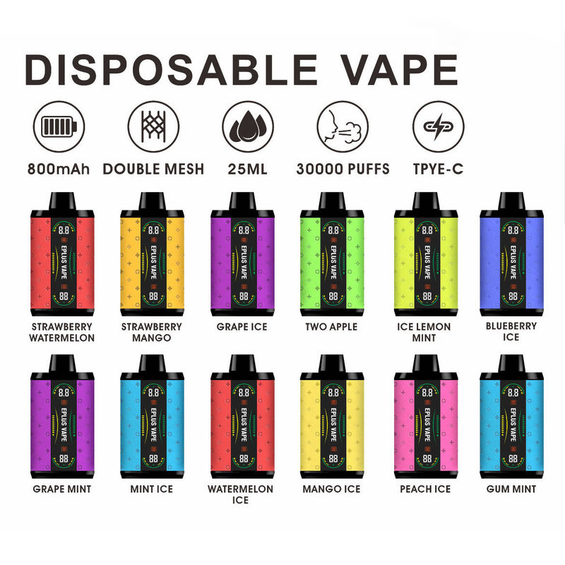 EPLUS VAPE SHISHA PRO 800mAh Battery, Double Mesh Coils, 25ml Tank ...