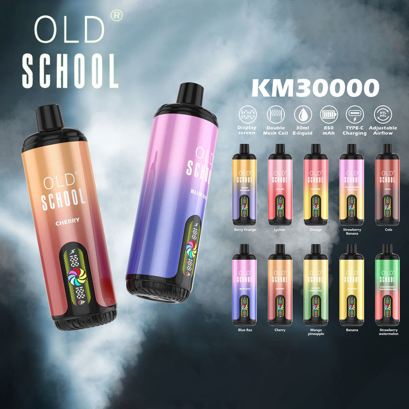 OLD SCHOOL KM30000 30000 Puffs Display Vape 30ml E-liquid 850mAh ...