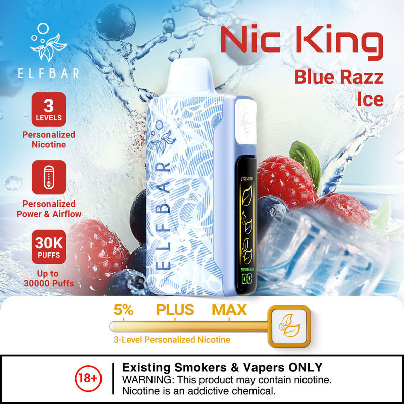 ELFBAR NICKING Personalized Nicotine 30000puffs 14 Flavors Disposable ...