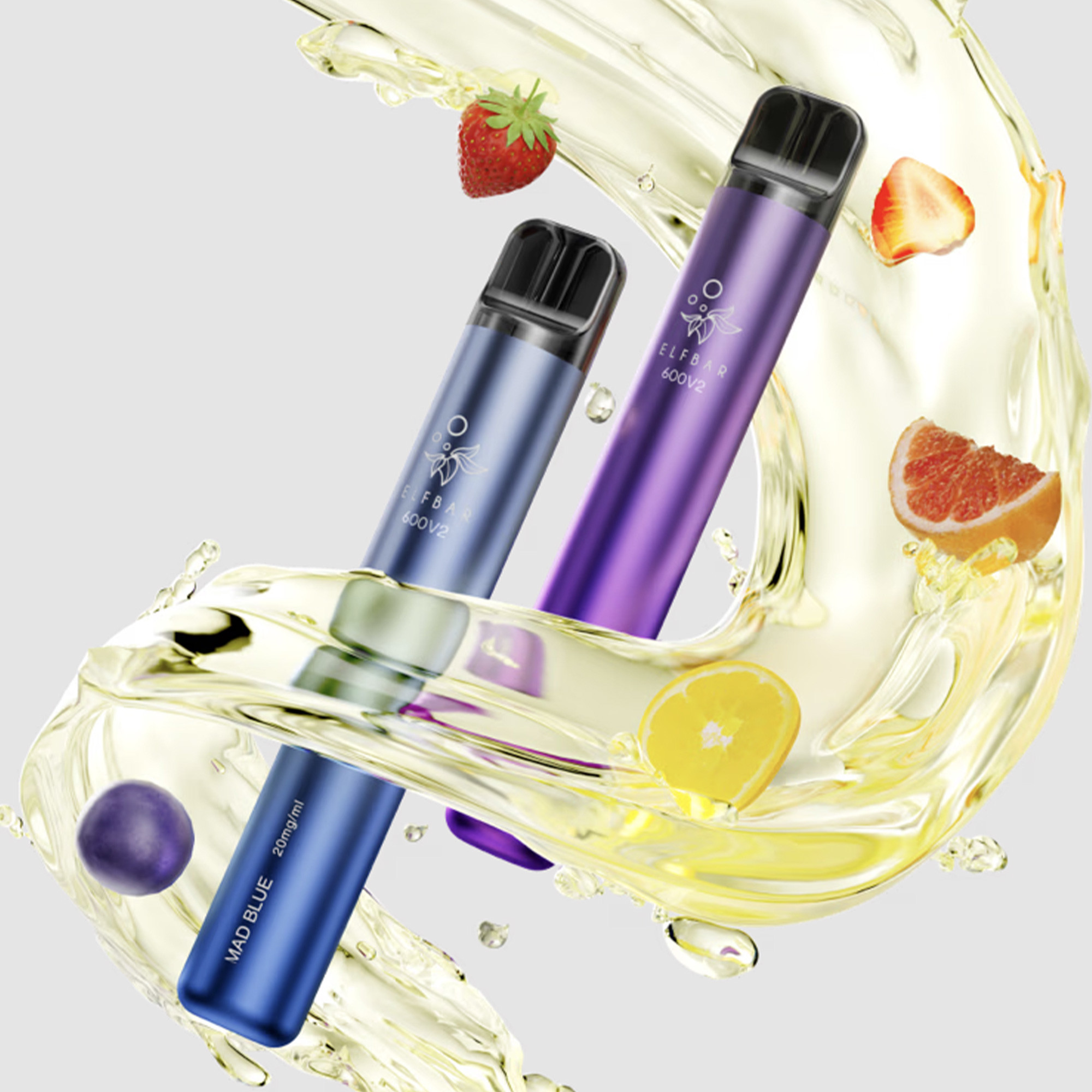 ELFBAR 600V2 600 Puffs Disposable vape Mesh Coil 2ml E-liquid 20mg ...